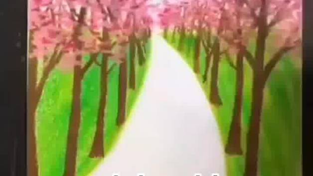نقاشی سه بعدی درختان نمایش